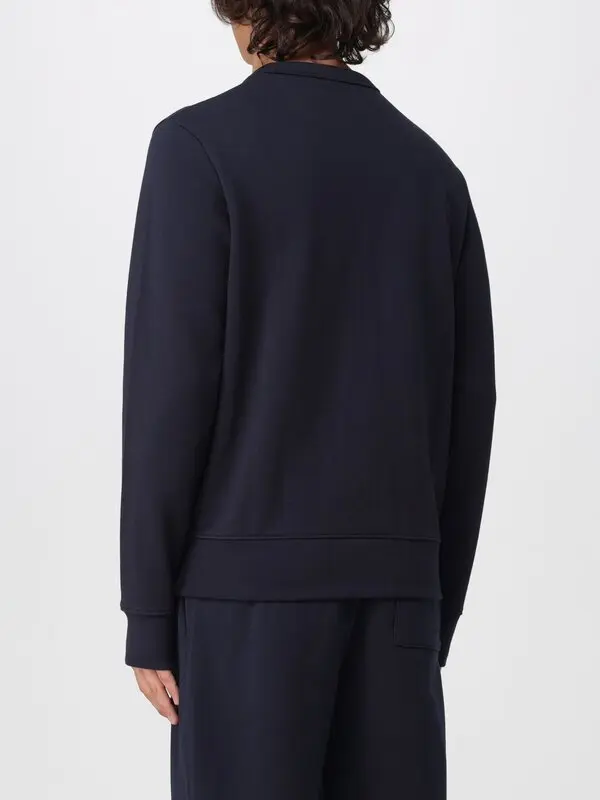 BOSS Embroidered Logo Cotton Crewneck Sweatshirt - Blue