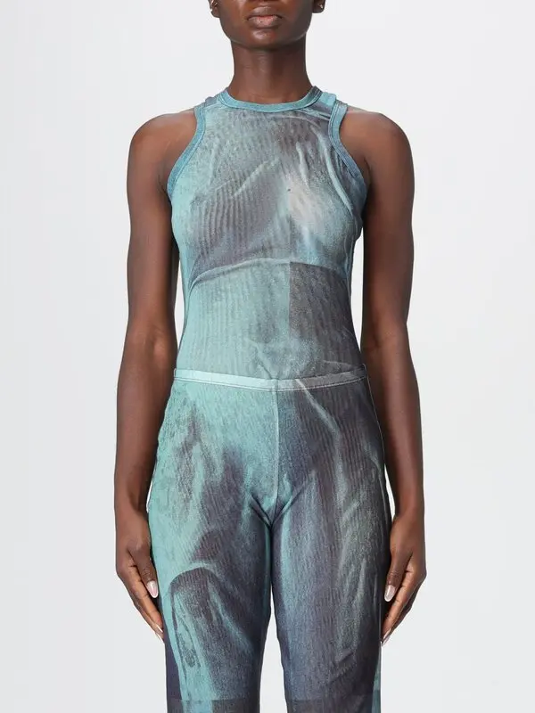 JEAN PAUL GAULTIER Graphic Print Tank Top - Indigo