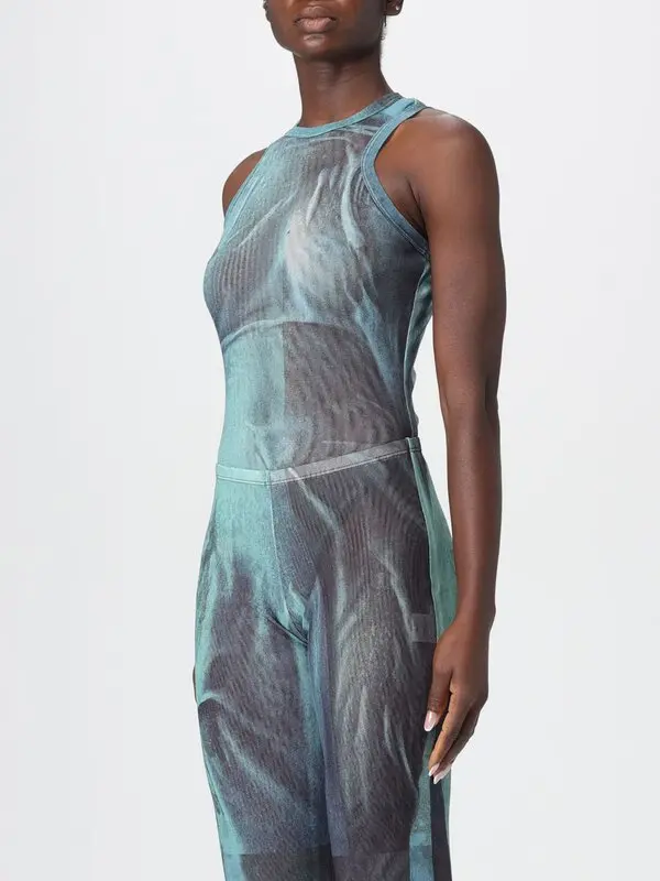 JEAN PAUL GAULTIER Graphic Print Tank Top - Indigo