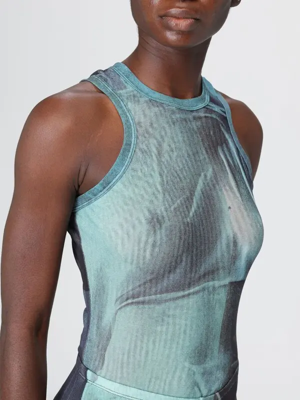 JEAN PAUL GAULTIER Graphic Print Tank Top - Indigo