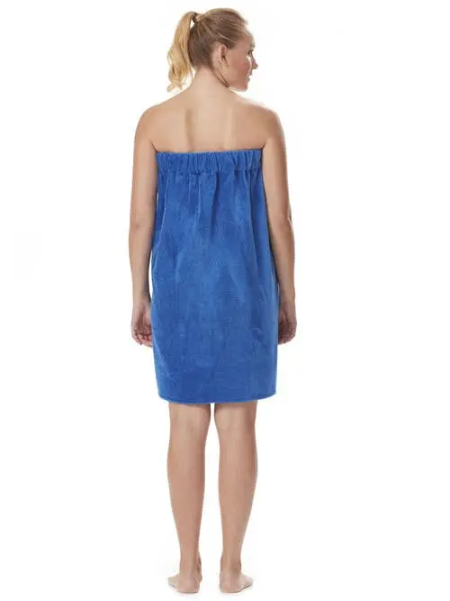 ARUS Gots Certified Organic Cotton Shower Bath Wrap - Azul