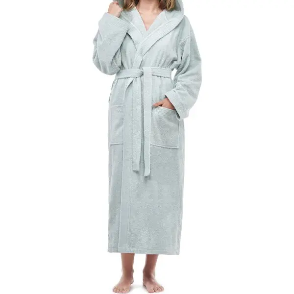 ARUS Paradise Hooded Cotton Bath Robe - Seafoam