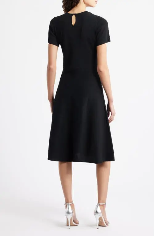 Julia Jordan Embellished Knit Fit & Flare Dress