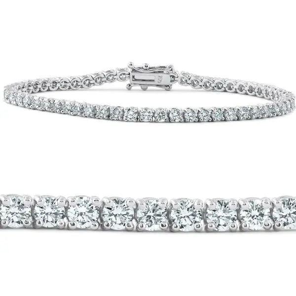 BLISS DIAMOND 5 Carat Tw Lab Grown Diamond Tennis Bracelet - 14k White Gold