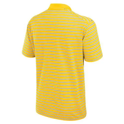 JORDAN BRAND White Michigan Wolverines Primetime Victory Striped Performance Polo - Maize