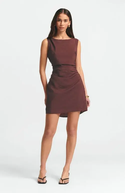 ST MRLO Sara Mini Dress - Burgundy