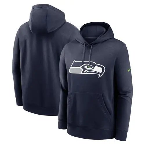 Nike Seattle Seahawks Primetime Club Logo Hoodie - College Navy