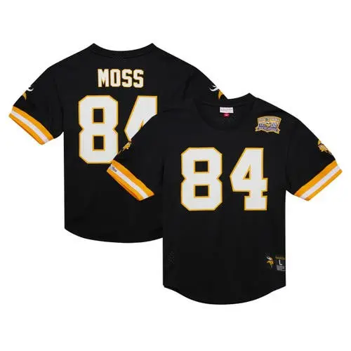 Mitchell & Ness Randy Moss Minnesota Vikings Retired Player Name & Number Mesh Top