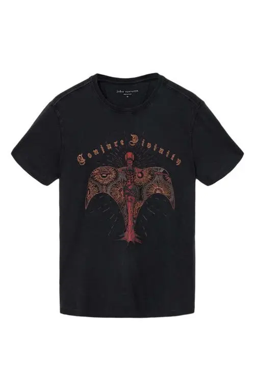 John Varvatos Deco Goddess Embellished Organic Cotton T-shirt