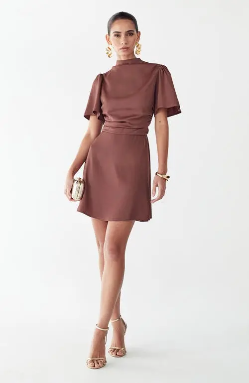 WILLA Saray Mini Dress - Rosewood