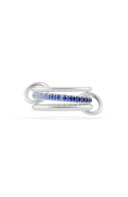 SPINELLI KILCOLLIN Petunia Ombré Blue Sapphire Linked Ring - Silver