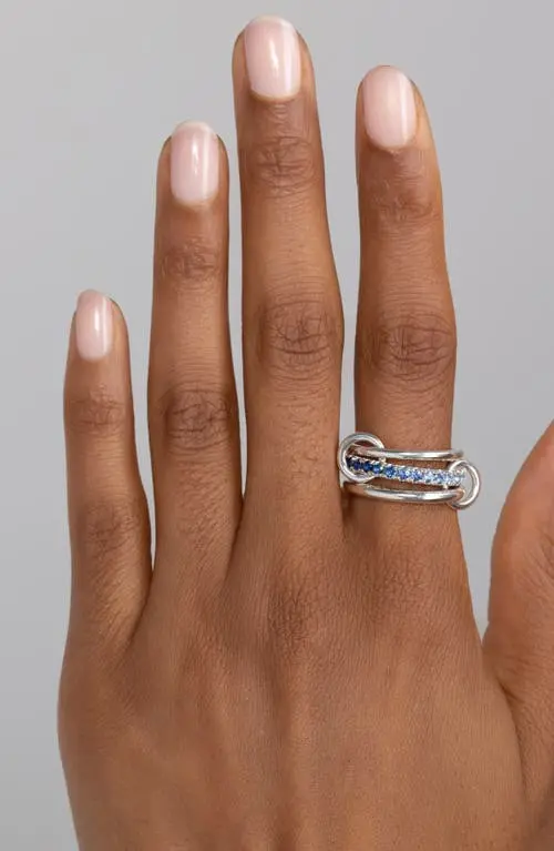 SPINELLI KILCOLLIN Petunia Ombré Blue Sapphire Linked Ring - Silver