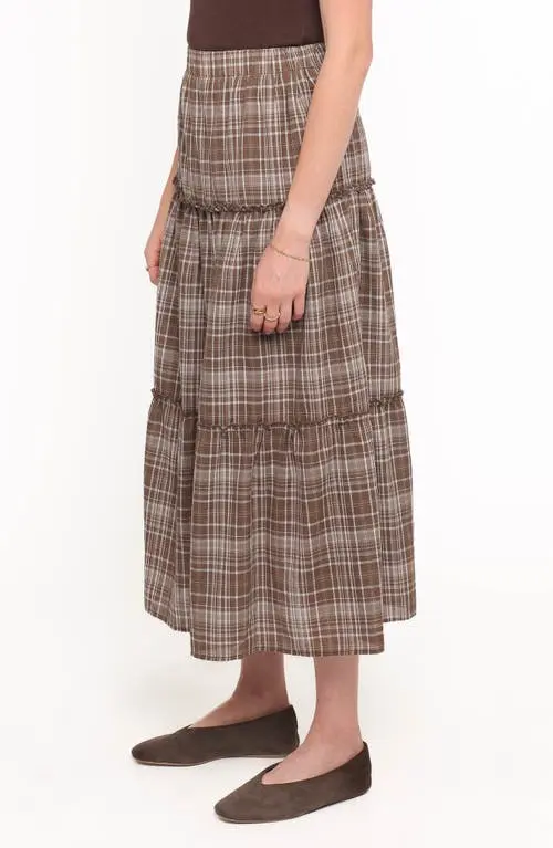 PETAL & PUP Campbell Tiered Maxi Dress - Juno Check