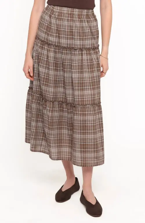 PETAL & PUP Campbell Tiered Maxi Dress - Juno Check
