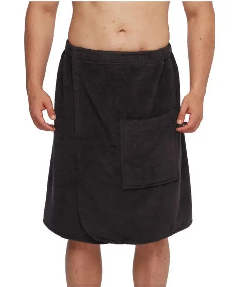 ARUS Gots Certified Organic Cotton Shower Wrap - Anthracite