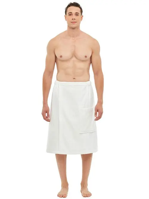 ARUS Gots Certified Organic Cotton Shower Wrap - White