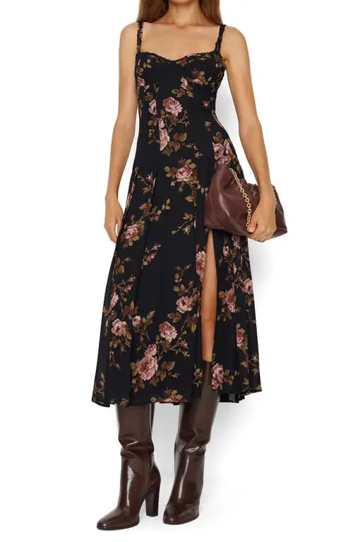 REFORMATION Katara Floral Georgette Midi Dress