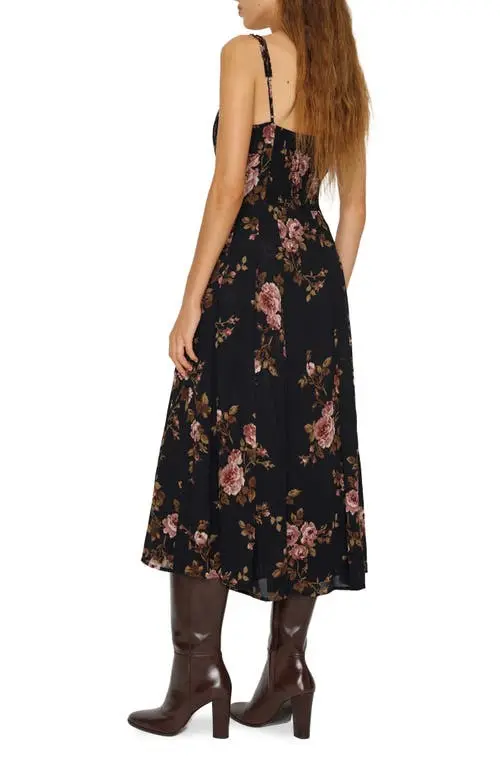 REFORMATION Katara Floral Georgette Midi Dress