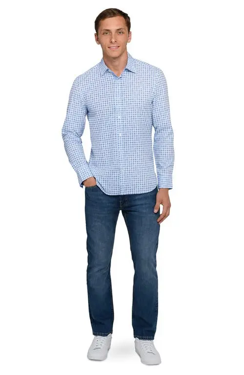 CON.STRUCT Quadruple Diamond Woven Long Sleeve Basic - White/blue