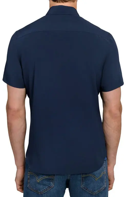 CON.STRUCT Solid Woven Short Sleeve Basic - Navy