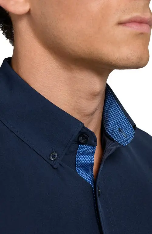 CON.STRUCT Solid Woven Short Sleeve Basic - Navy