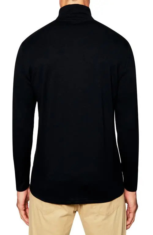 CON.STRUCT Mock Neck Long Sleeve Shirt - Black