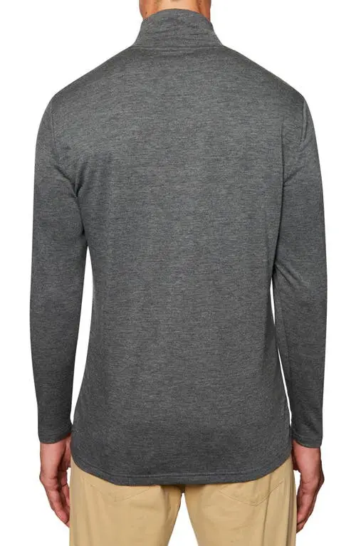 CON.STRUCT Mock Neck Long Sleeve Shirt - Grey Heather