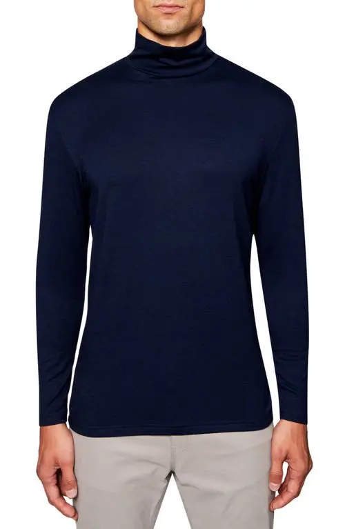 CON.STRUCT Mock Neck Long Sleeve Shirt - Navy