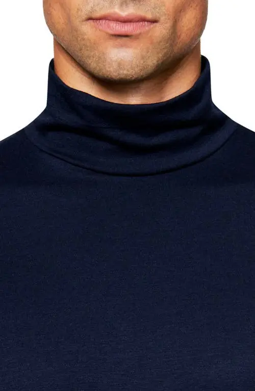 CON.STRUCT Mock Neck Long Sleeve Shirt - Navy