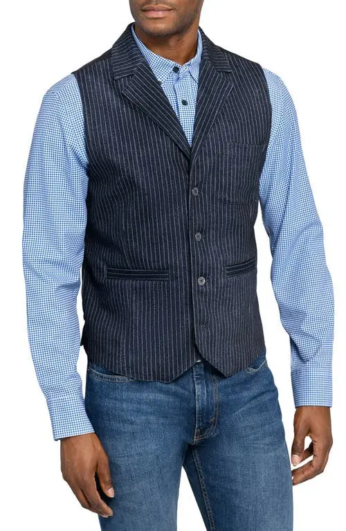 CON.STRUCT Tailored Knit Vest - Textured Blue