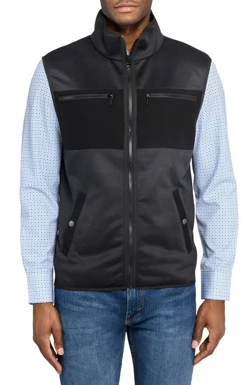 CON.STRUCT Solid Fleece Performance Vest - Black