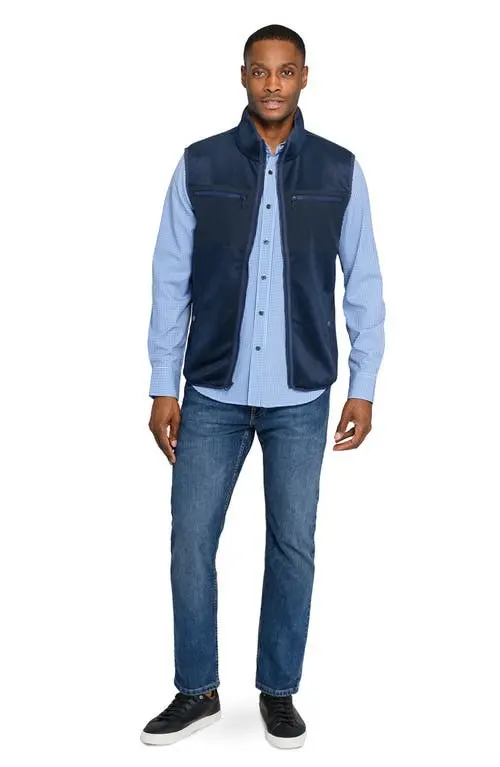 CON.STRUCT Solid Fleece Performance Vest - Navy