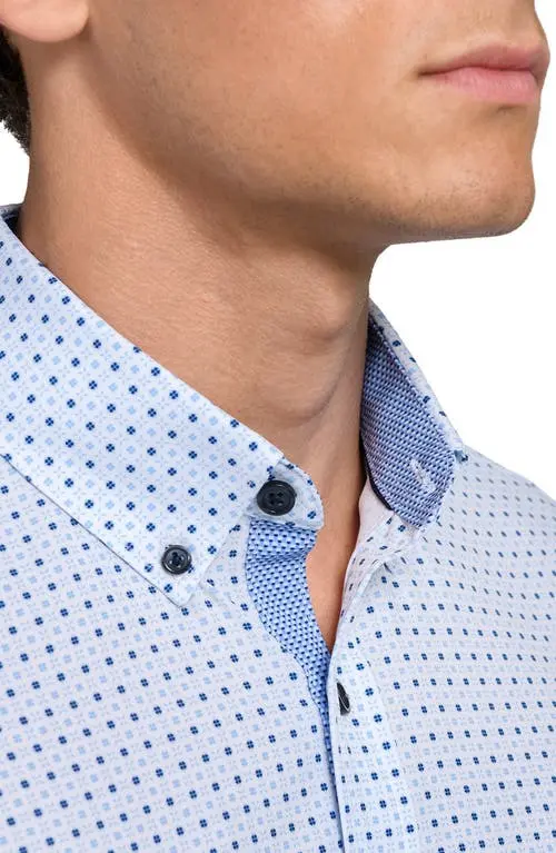 CON.STRUCT Dash Duo Woven Short Sleeve Basic - White/blue