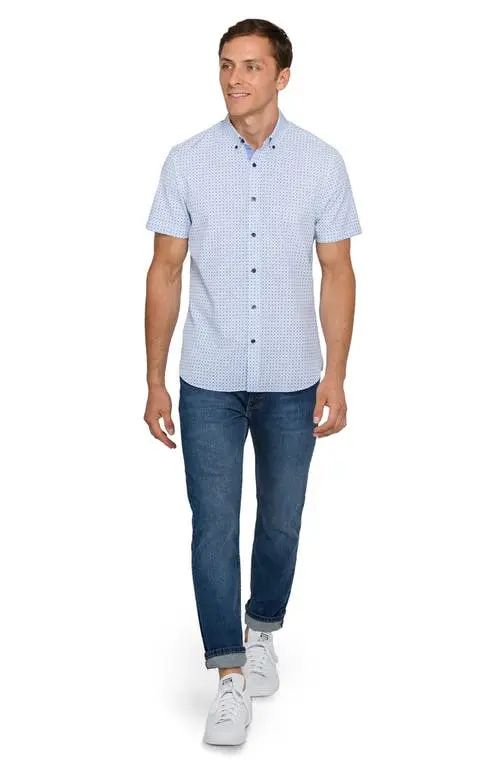 CON.STRUCT Dash Duo Woven Short Sleeve Basic - White/blue