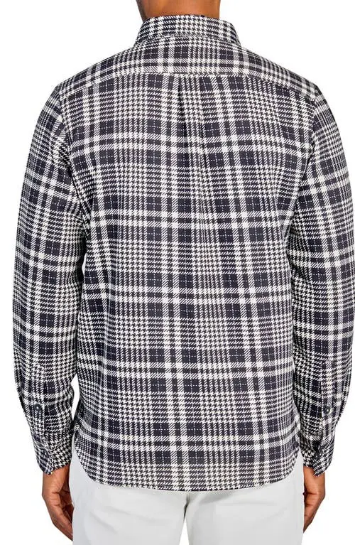 CON.STRUCT Plaid Houndstooth Shirt Jacket - Black/white