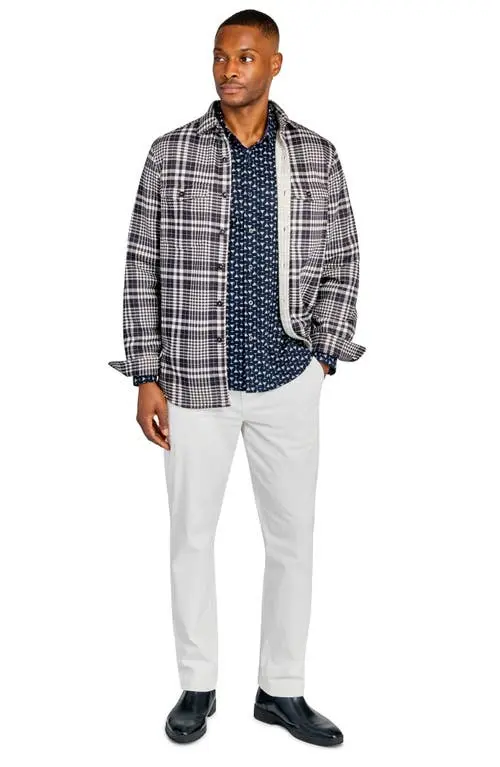CON.STRUCT Plaid Houndstooth Shirt Jacket - Black/white