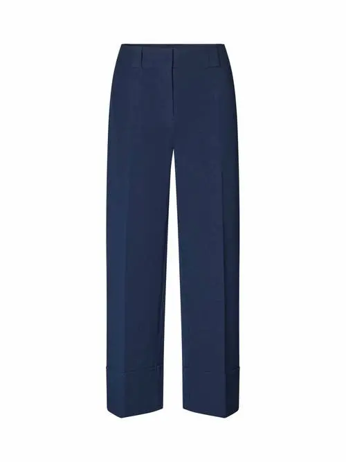 MASAI COPENHAGEN Cropped Wide-leg Pants - Navy Blazer