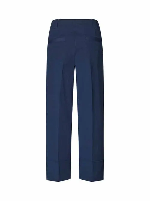 MASAI COPENHAGEN Cropped Wide-leg Pants - Navy Blazer