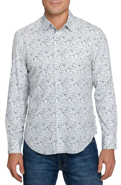 BROOKLYN BRIGADE Botanical Print Woven Long Sleeve Shirt - Olive