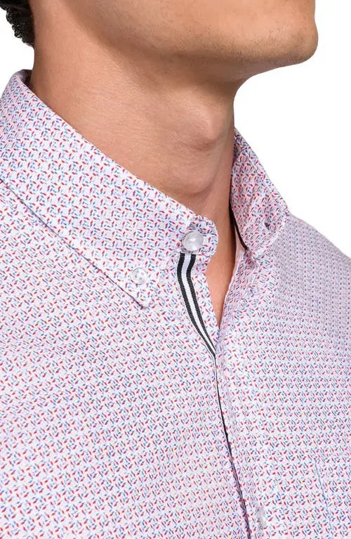 BROOKLYN BRIGADE Geo Print Oxford Basic - White