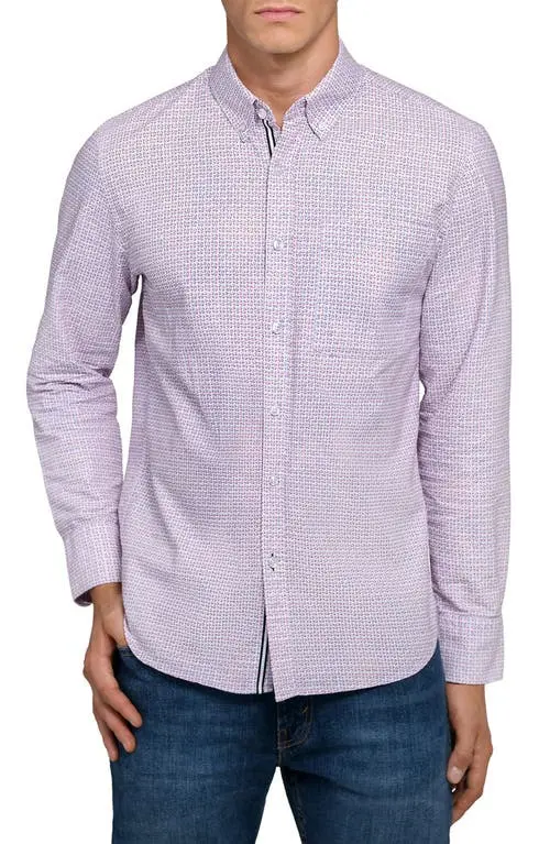 BROOKLYN BRIGADE Geo Print Oxford Basic - White