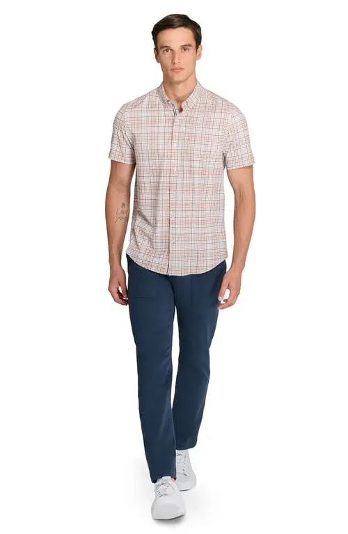 BROOKLYN BRIGADE Plaid Woven Short Sleeve Basic - Tan