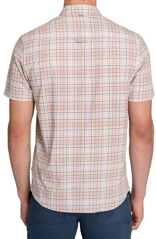 BROOKLYN BRIGADE Plaid Woven Short Sleeve Basic - Tan