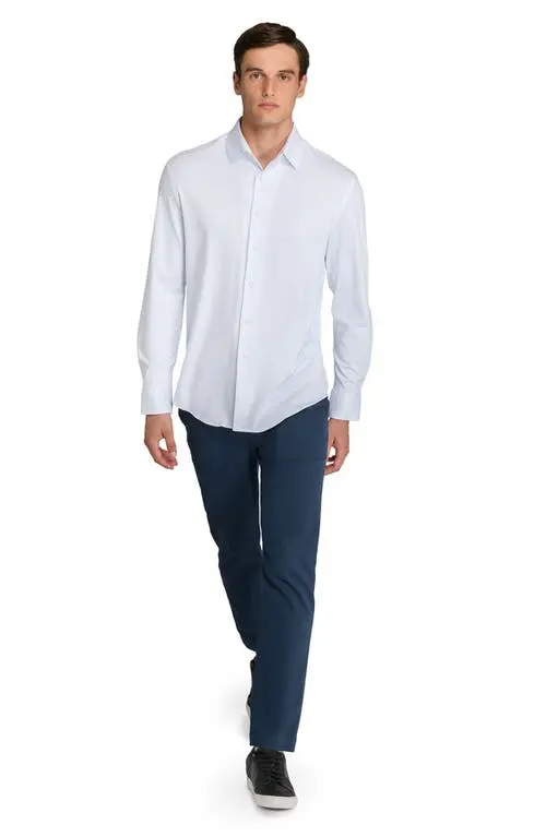 BROOKLYN BRIGADE Solid Knit Long Sleeve Basic - White/blue