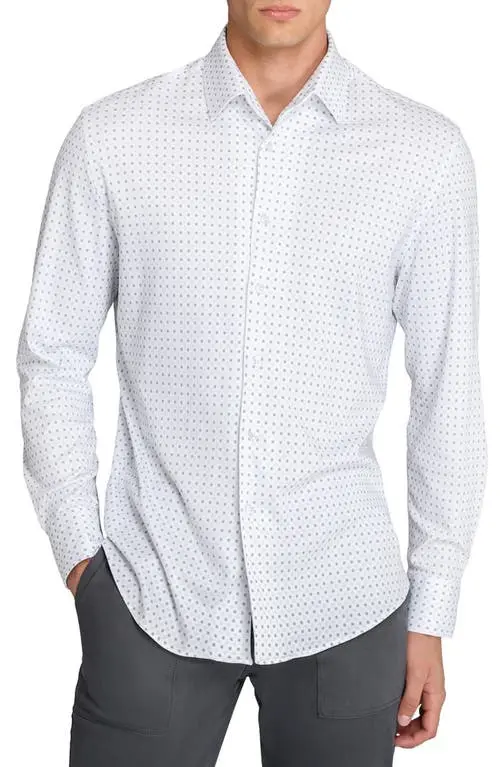 BROOKLYN BRIGADE Dot Print Knit Long Sleeve Basic - White/grey