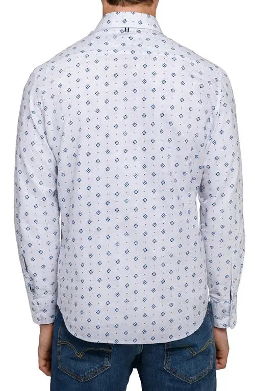 BROOKLYN BRIGADE Diamond Print Oxford Basic - White