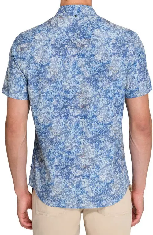 BROOKLYN BRIGADE Branches Woven Short Sleeve Basic - Navy/teal