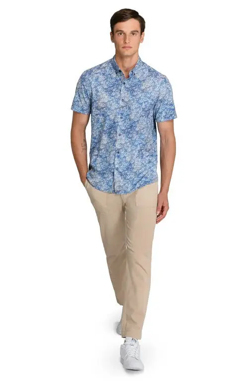 BROOKLYN BRIGADE Branches Woven Short Sleeve Basic - Navy/teal