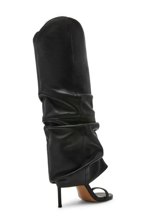 Steve Madden Ravine Knee High Boots - Black Leather