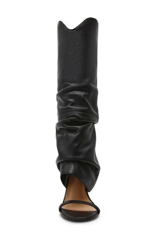 Steve Madden Ravine Knee High Boots - Black Leather